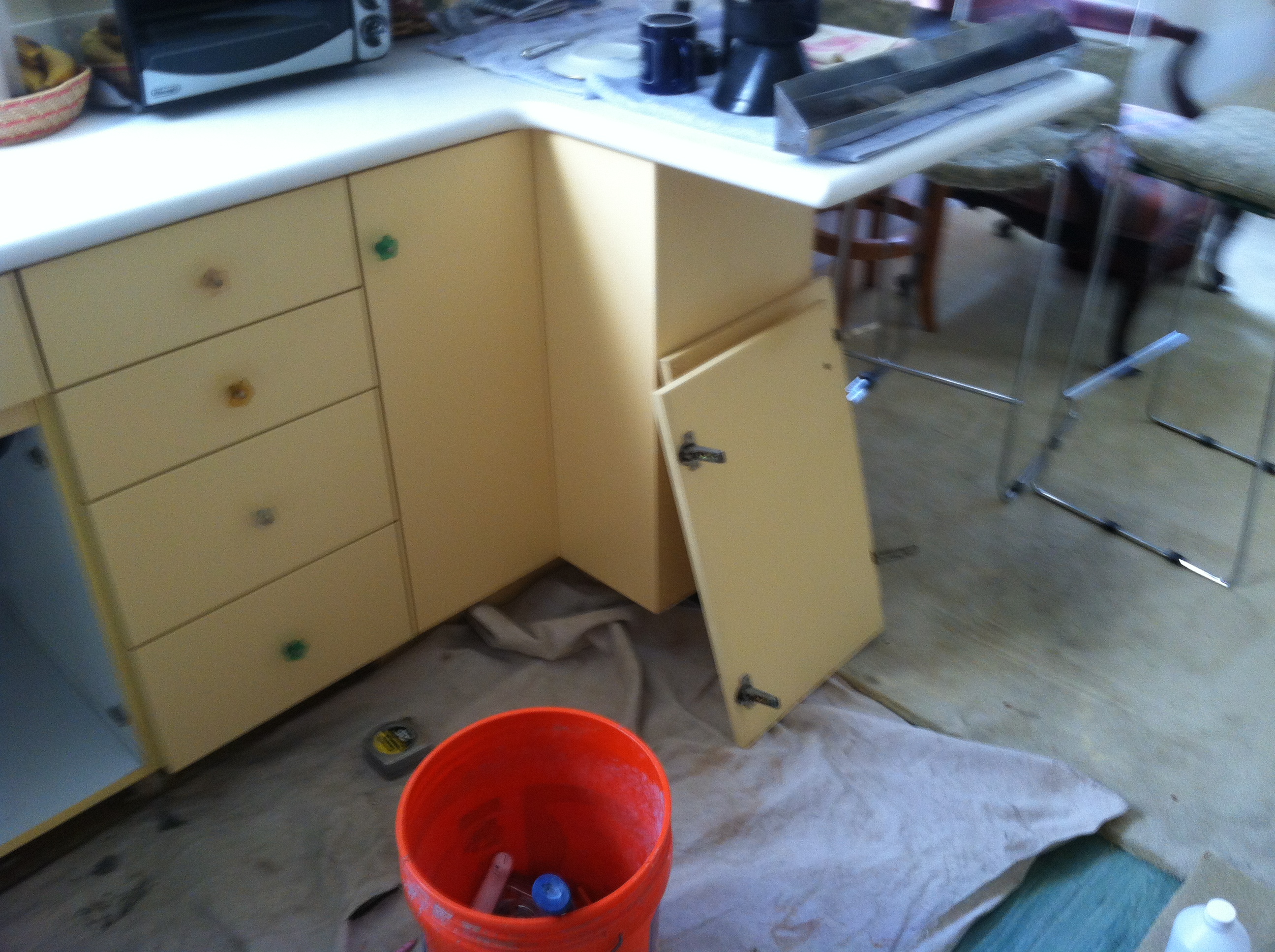 replacing a wet and rotten sink cabinet without removing the counter ...
