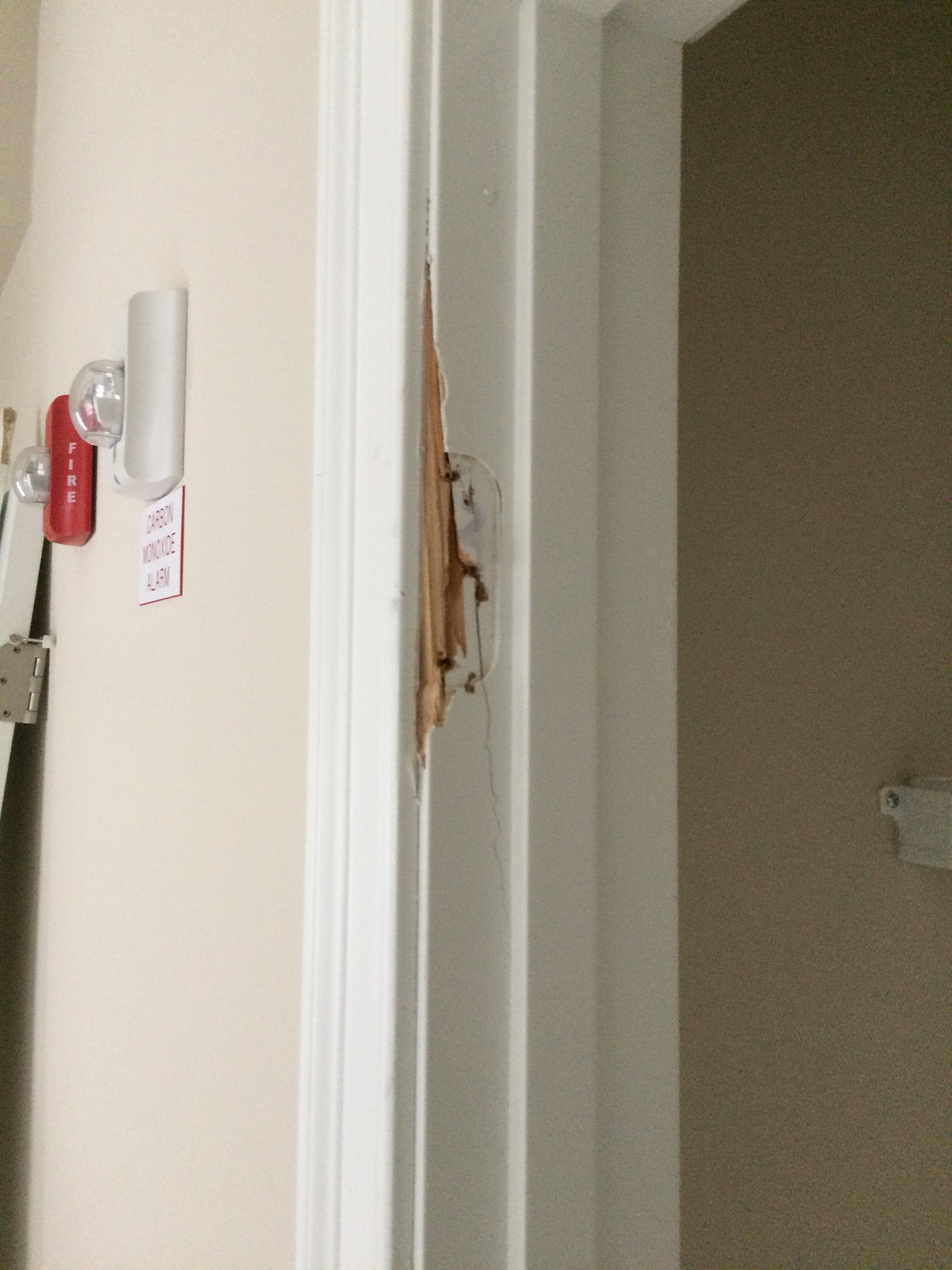 replacing one side of a broken door jam. – Frank Canada